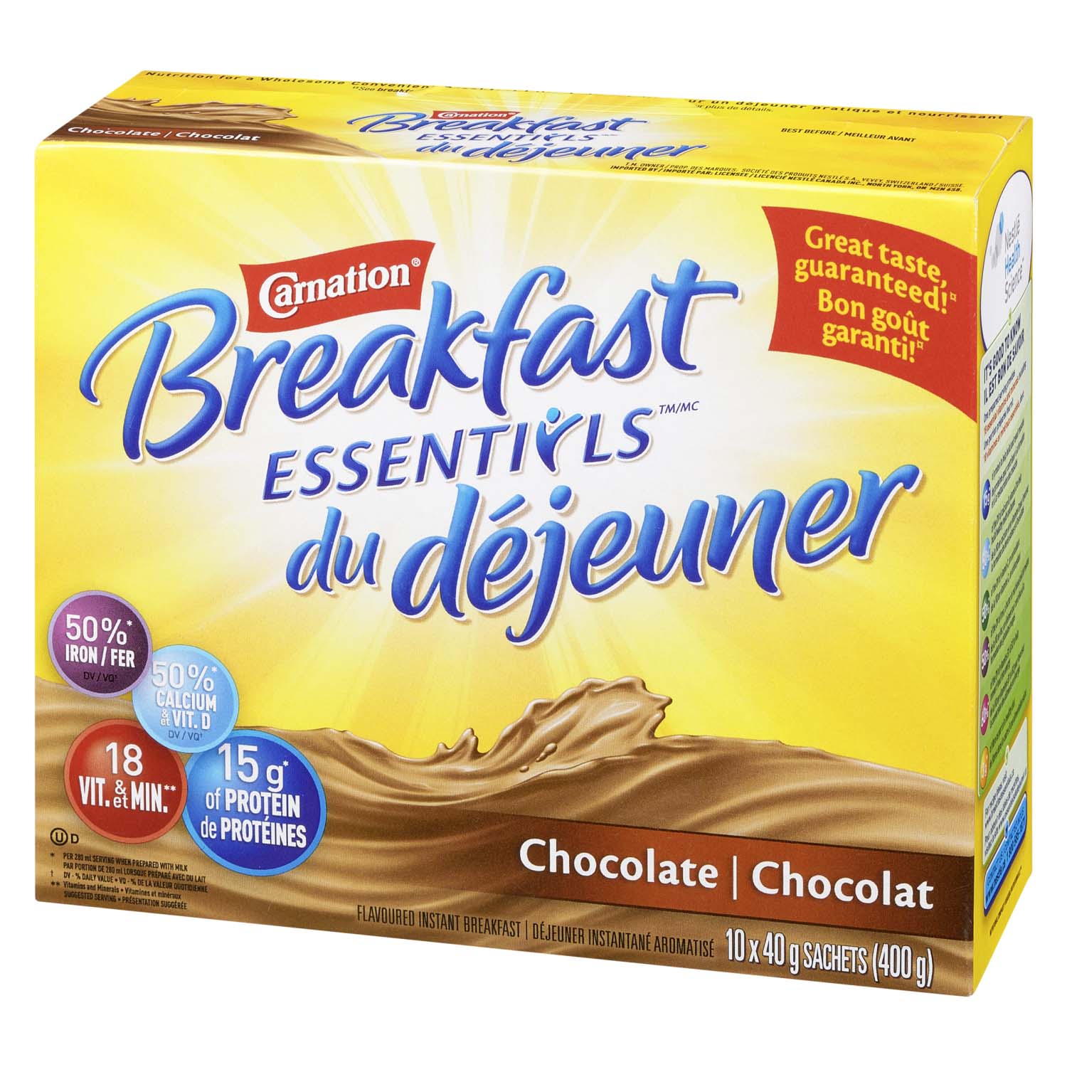 Carnation Breakfast Essentials Chocolate Flavoured Instant Breakfast 10 ...