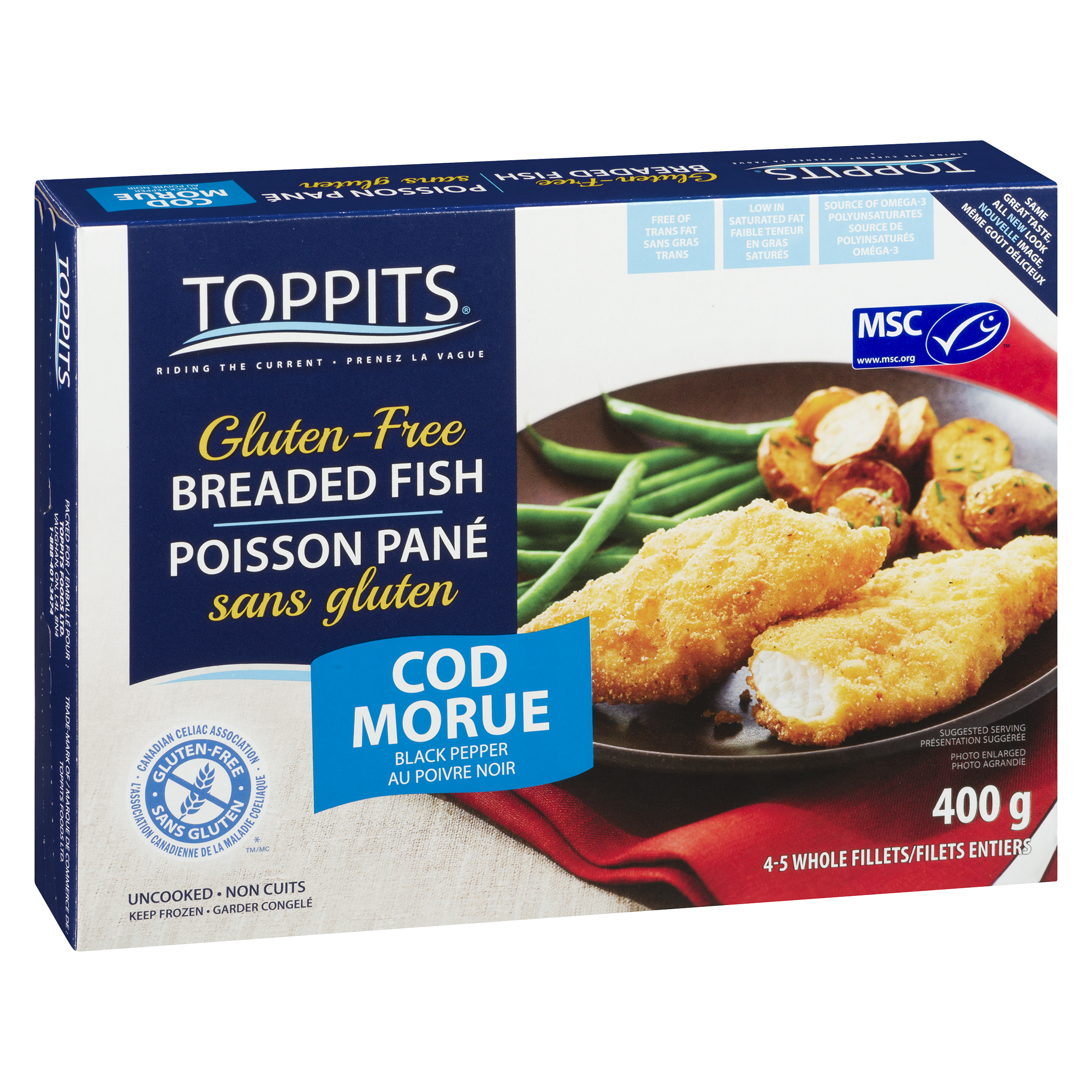 TOPPITS BRD COD PORTION BLK PE Powell's Supermarkets