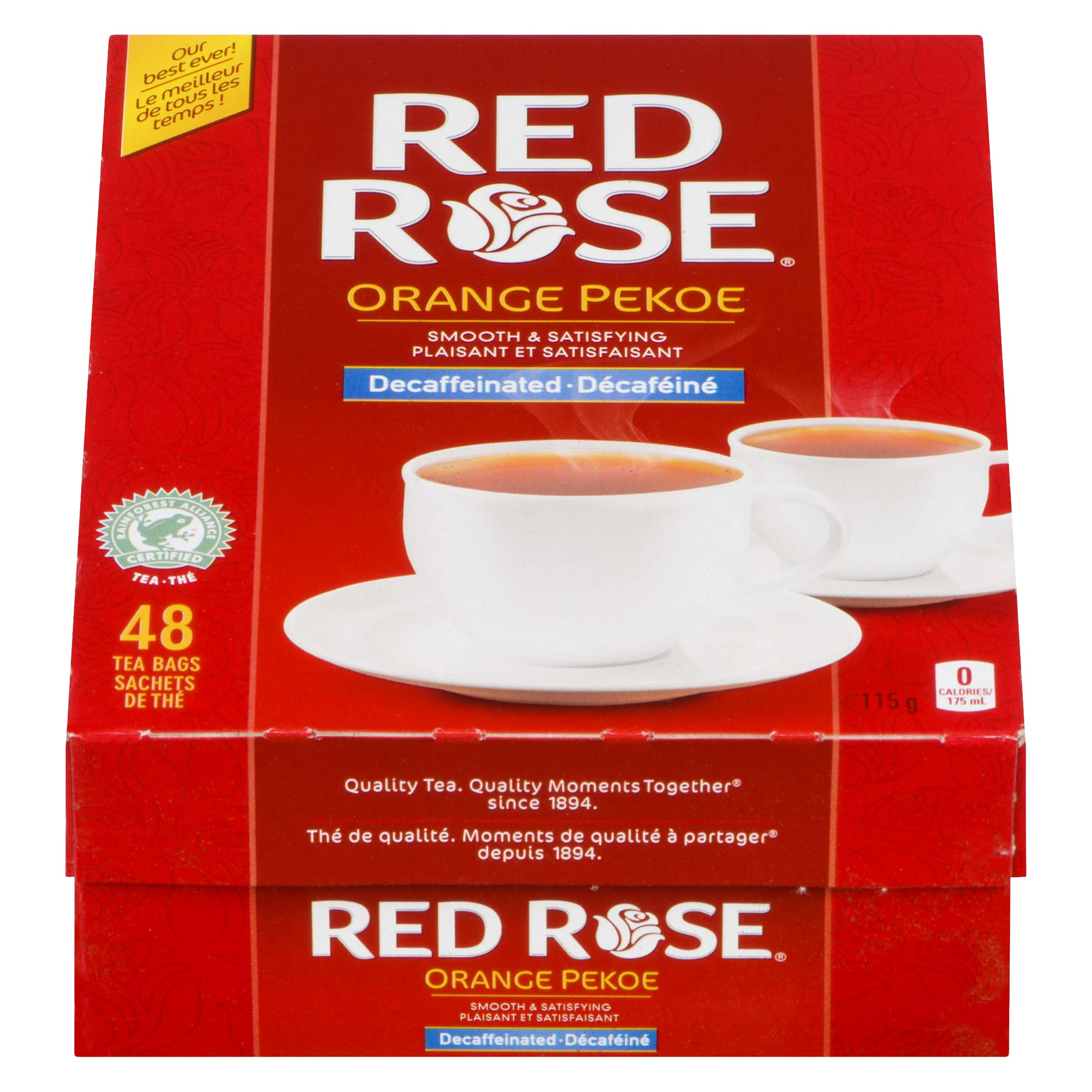 Red Rose Orange Pekoe Decaffeinated 48 Tea Bags 115 g Powell's Supermarkets